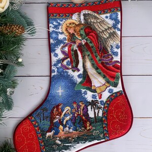 Personalised Christmas Stocking Family Stocking Needlepoint Stockings ...