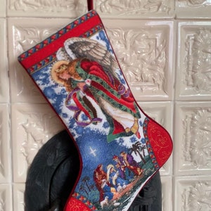 Personalised Christmas Stocking Family Stocking Needlepoint Stockings ...