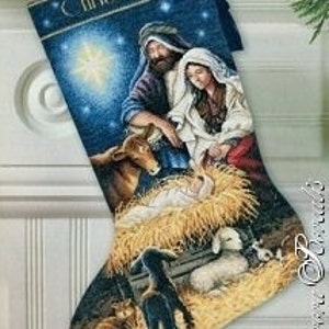 Holy Night Stocking PDF Pattern Personalized Christmas Stocking Family ...