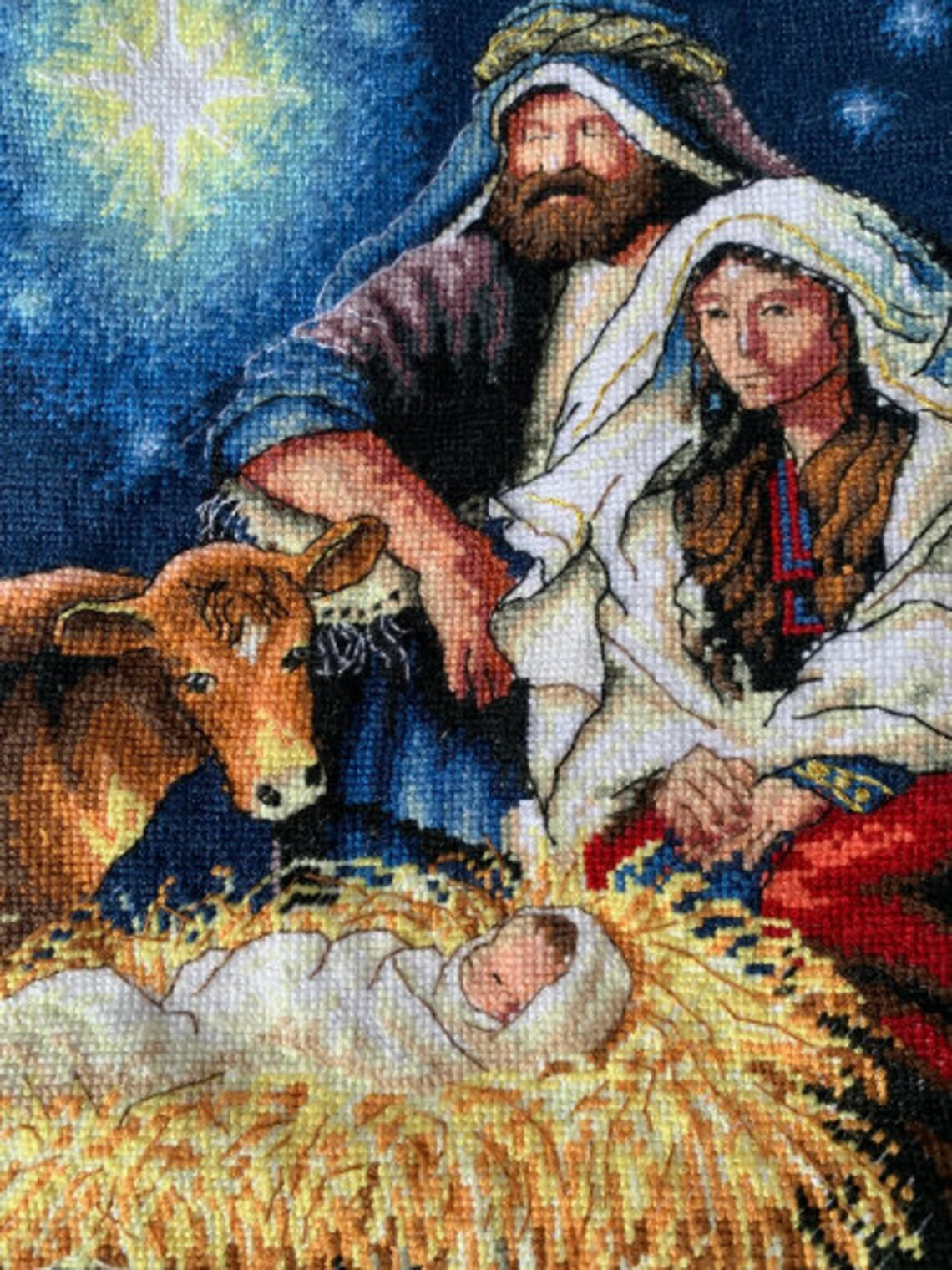 Holy Night Stocking PDF Pattern Personalized Christmas - Etsy