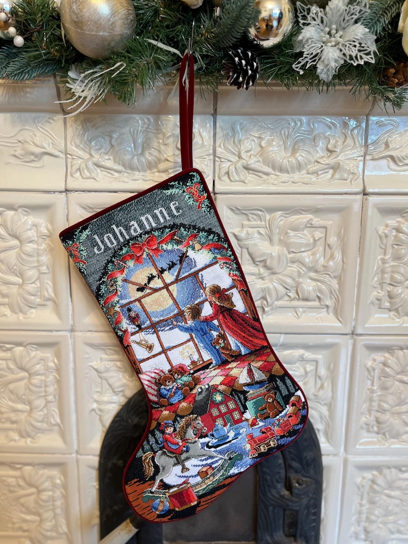PDF Pattern for Christmas Baby Stocking Personalized Holiday Stocking ...