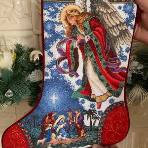 Personalised Christmas Stocking Family Stocking Needlepoint Stockings ...