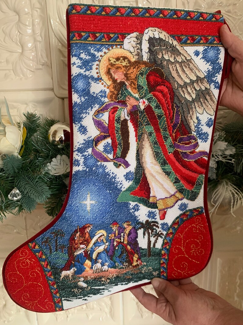 Personalised Christmas Stocking Family Stocking Needlepoint Stockings ...