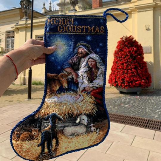 Holy Night Stocking PDF Pattern Personalized Christmas - Etsy