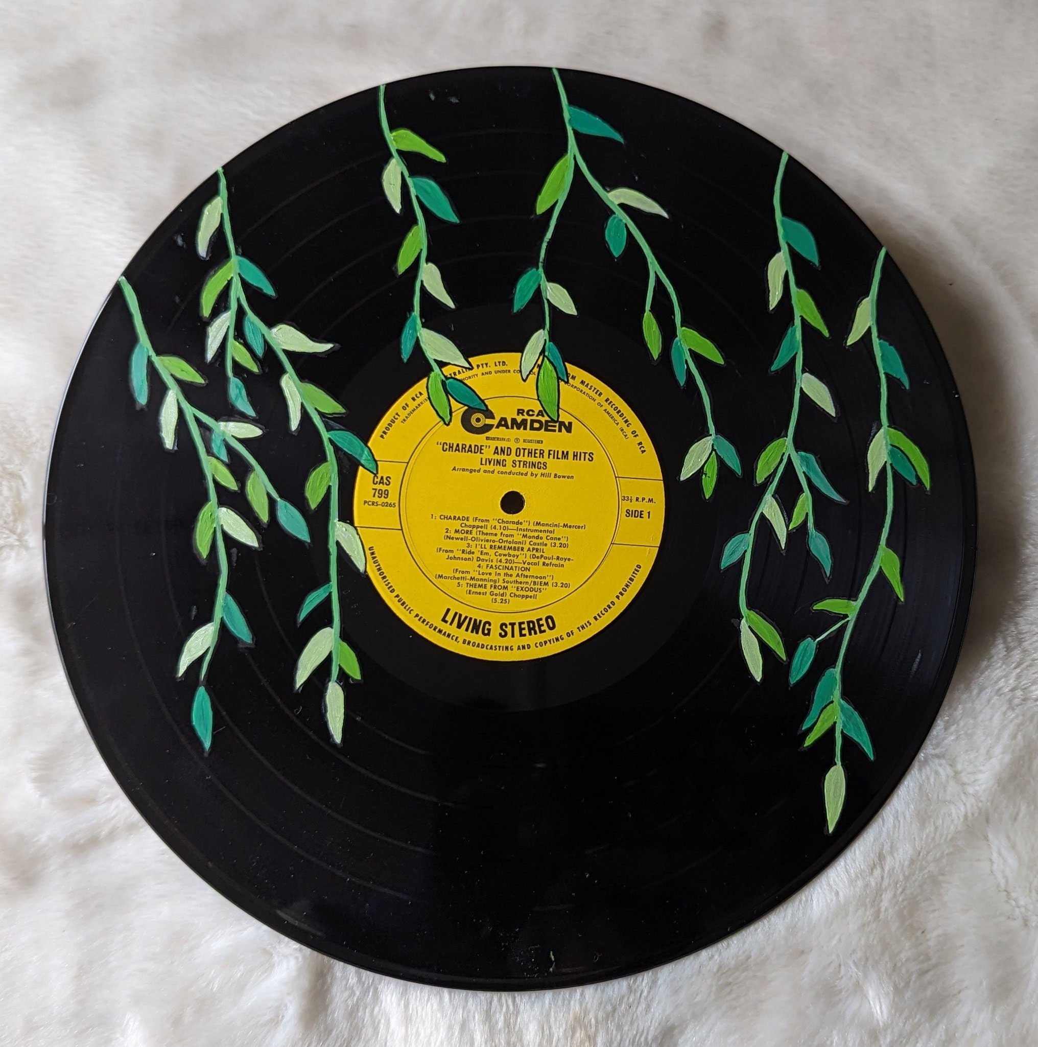 Vine Hand Painted Vinyl Record - Etsy