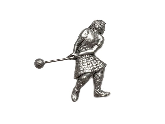 Vintage Pewter Hammer Throw Pin — Hand-Cast Scottish … - Gem