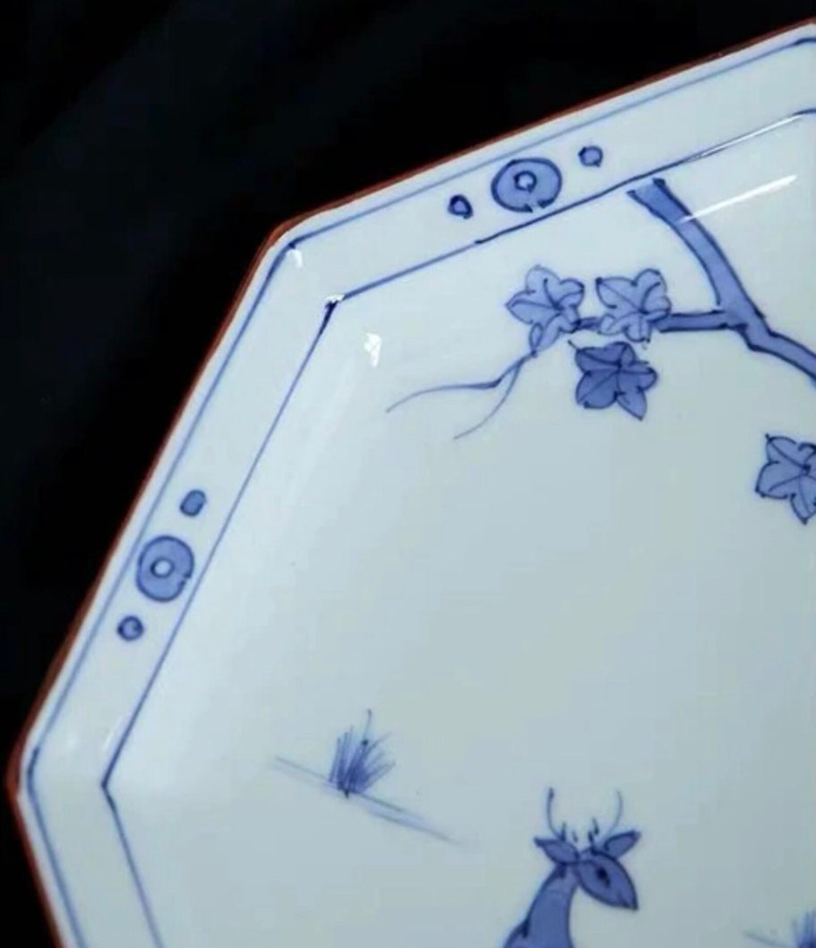 Hasami-ware Bambi Plate / Made in Japan / Porcelain Flower Plate / Hand ...