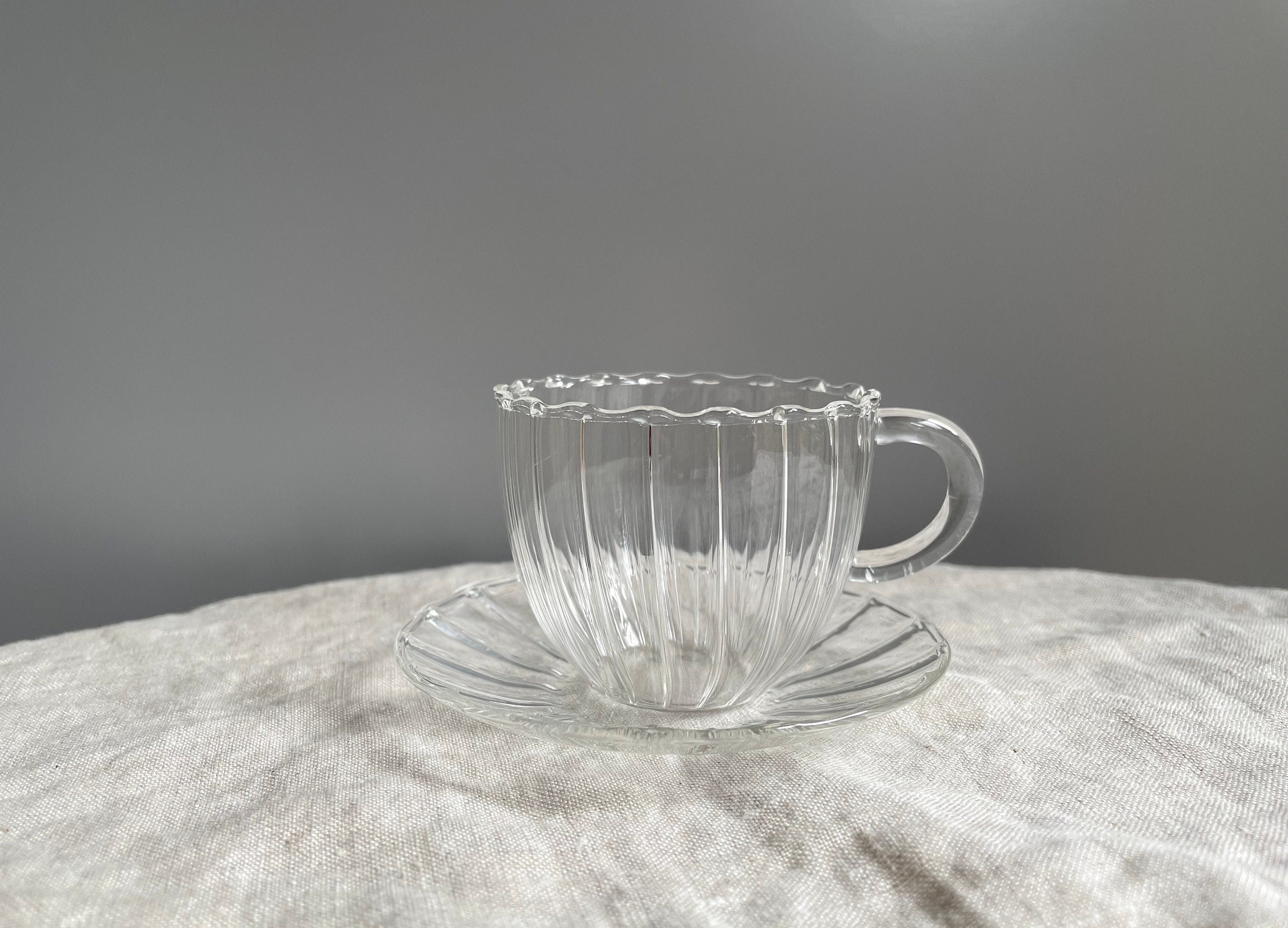 Scallop Glassware / Glass / Tumbler / Jug / Espresso Cup and - Etsy