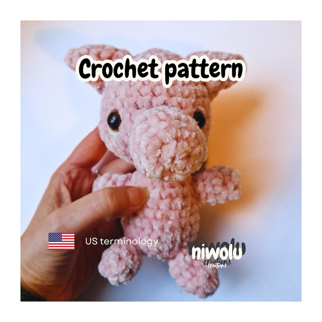 Crochet Pattern PDF Baby Pig . Easy Amigurumi Craft Project for ...