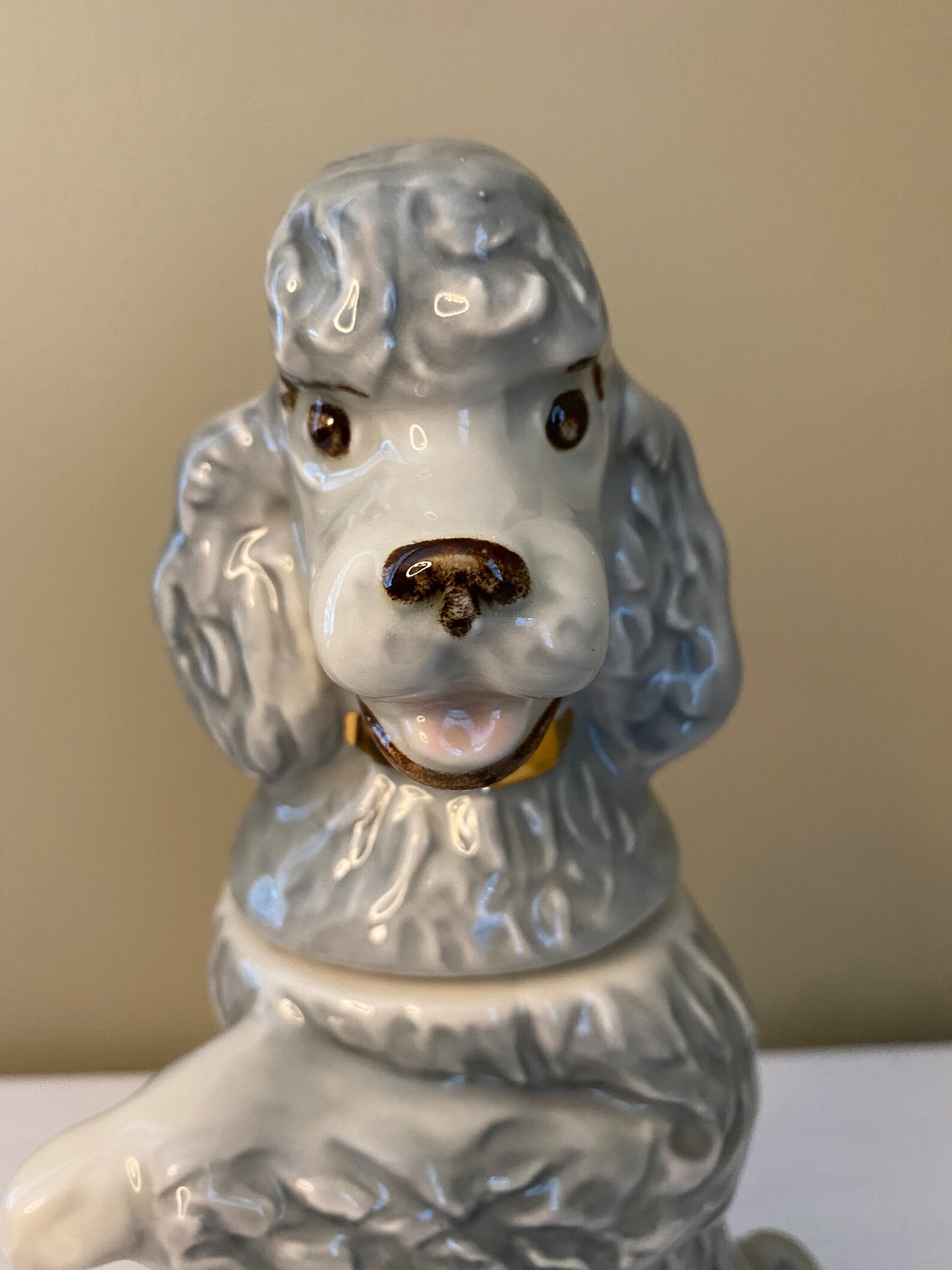 Vintage-1970 Gray penny the Poodle Jim Beam - Etsy