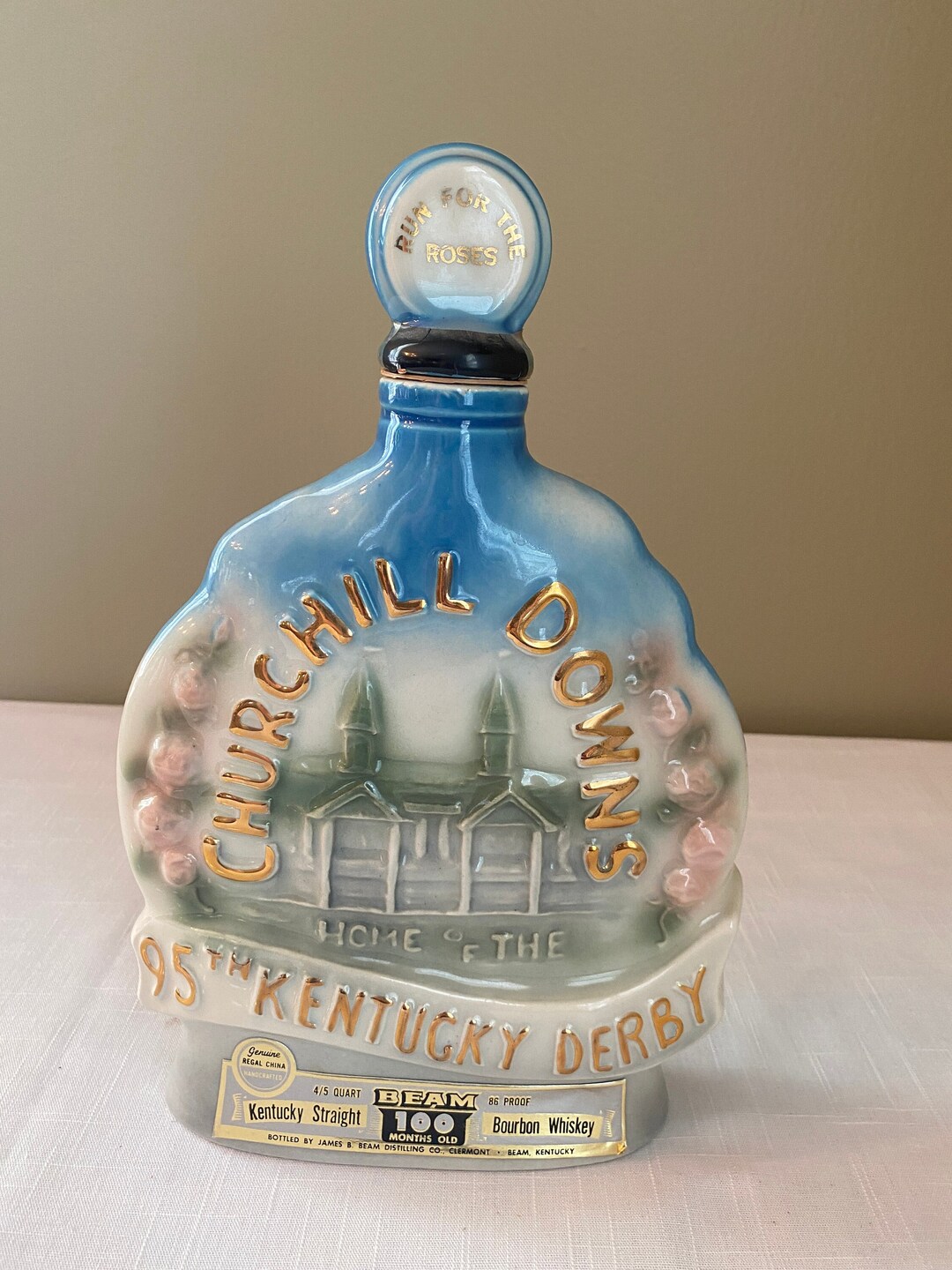 Vintage-1969 "churchill Downs" Jim Beam Whiskey Decanter - Etsy