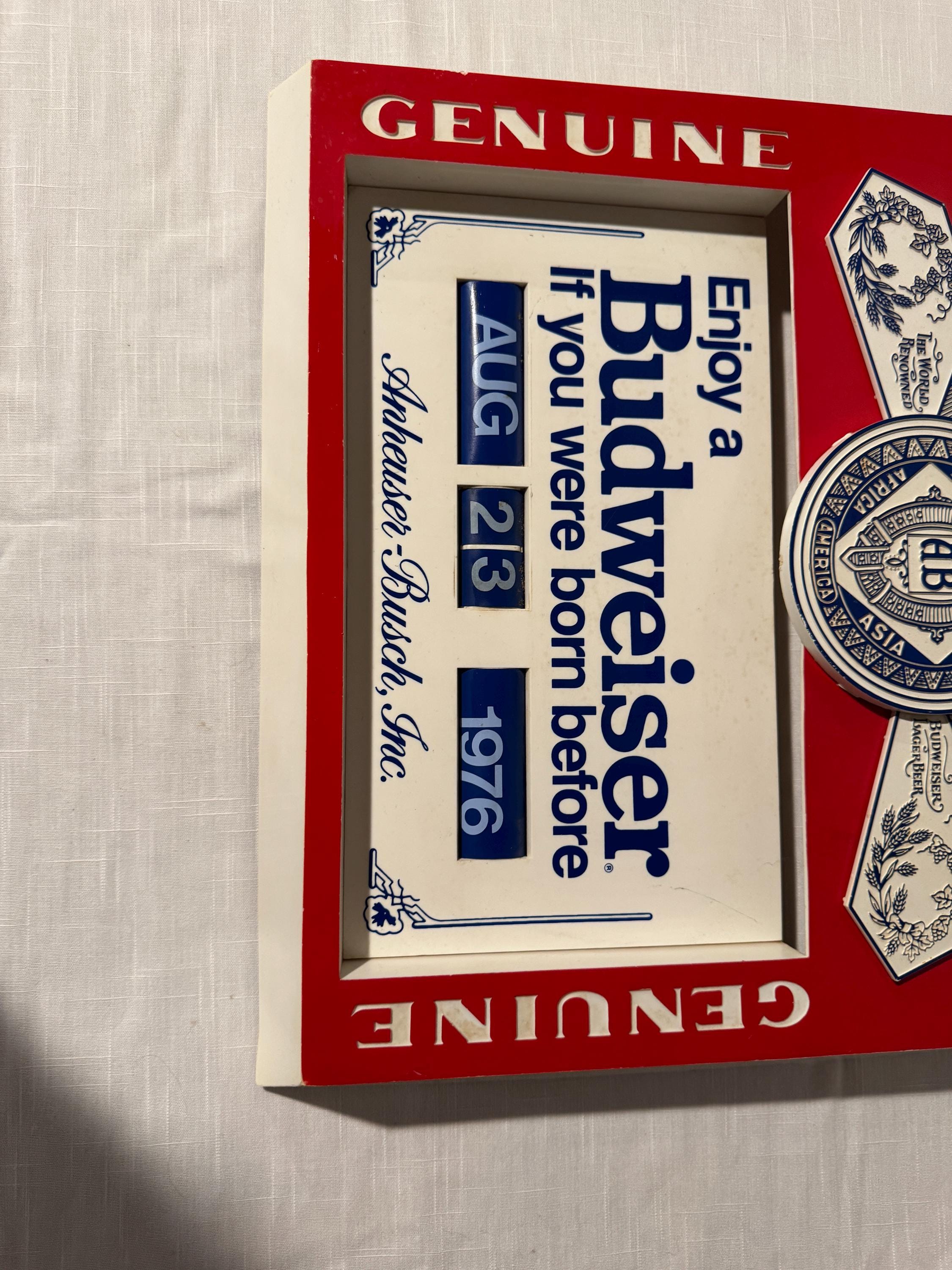 Rare-1971 Budweiser "enjoy a Budweiser is You Were Born Before..." Bar ...