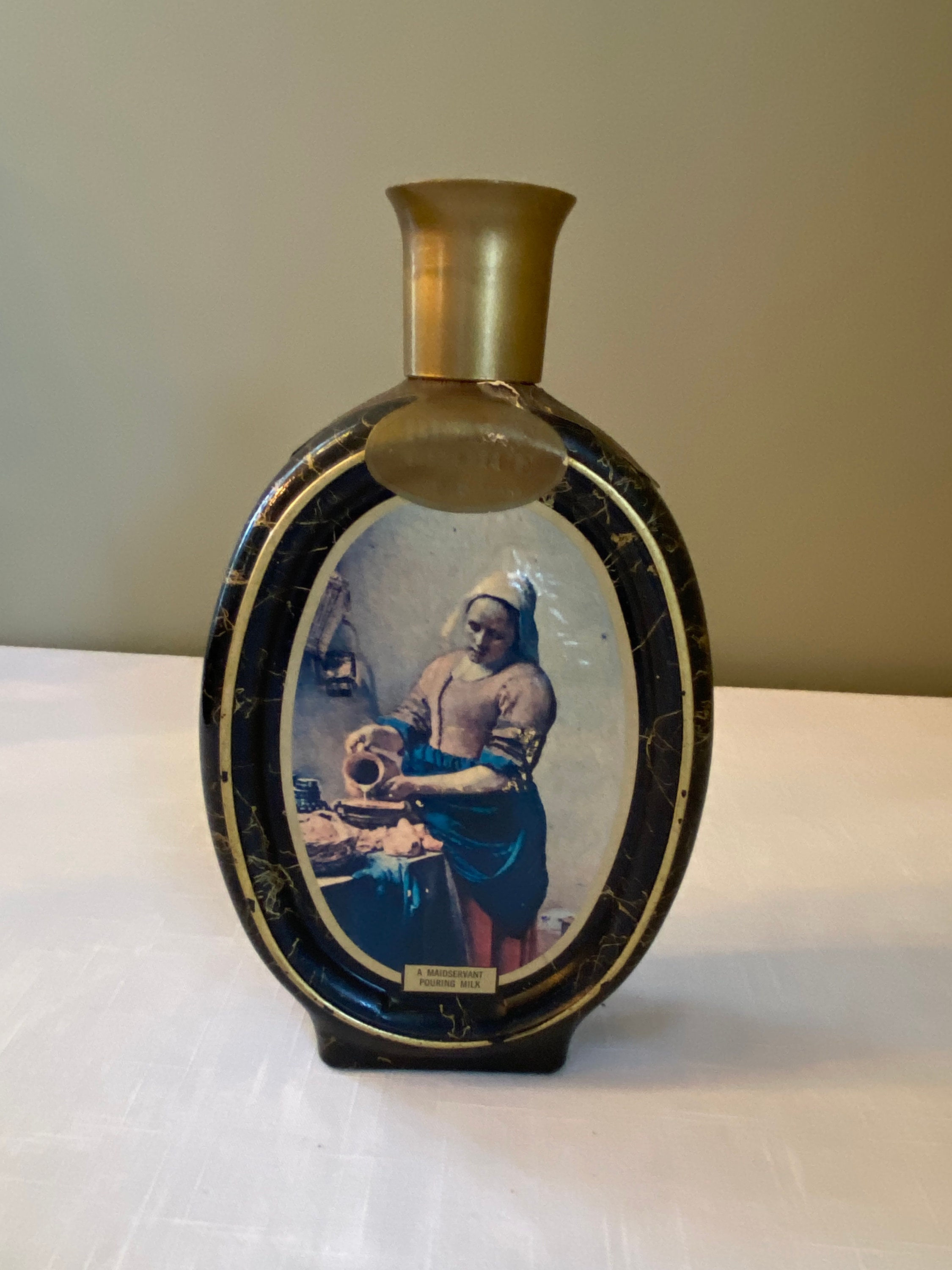 Vintage-1972 "a Maidservant Pouring Milk" by Vermeer Jim Beam Bar ...