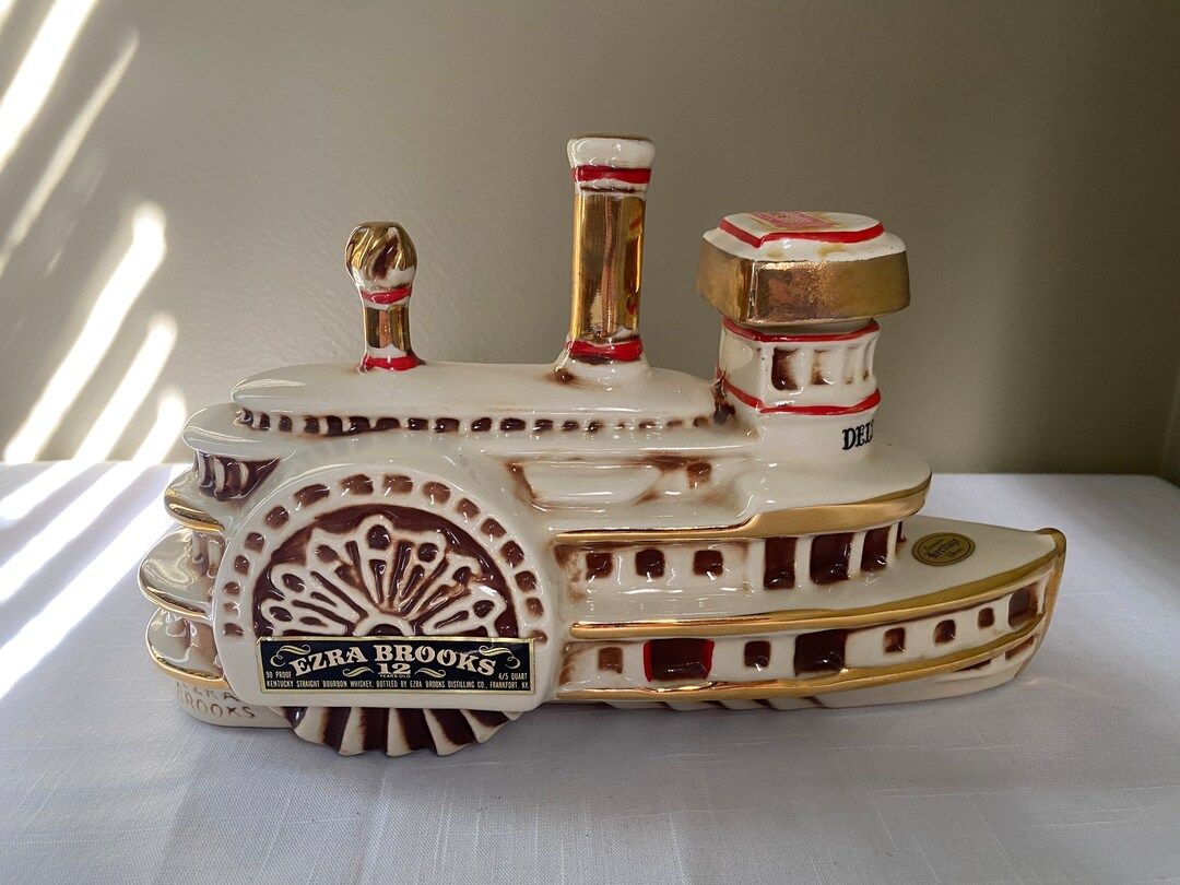 Vintage-1969 "delta Belle Paddle Boat" Ezra Brooks Decanter - Etsy