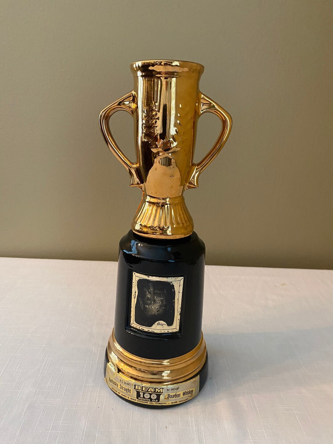 VERY RARE! 1977 "chicago" Bottle Club Trophy Jim Beam Bar Decanter ...