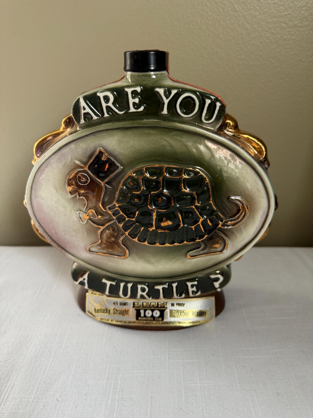 Vintage-1973 "are You A Turtle" Jim Beam Bar Decanter - Etsy