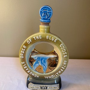 Vintage 1971 Jim Beam "blue Goose" Bar Decanter - Etsy