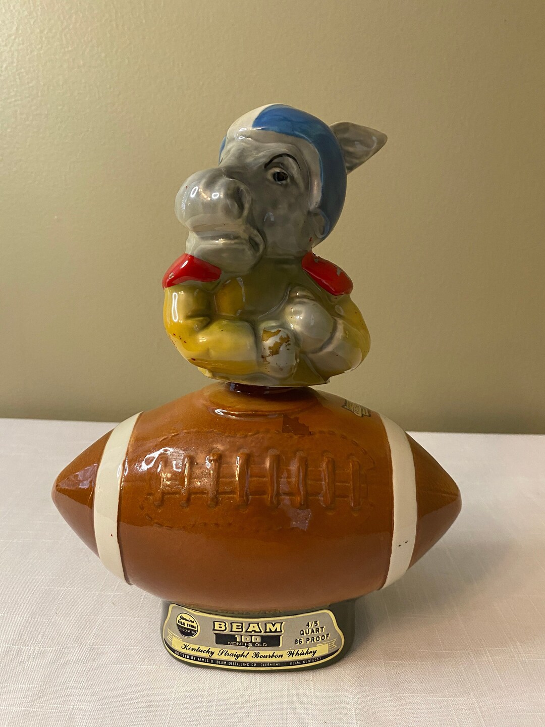 Vintage - 1972 Democrat "donkey" Football Jim Beam Decanter - Etsy