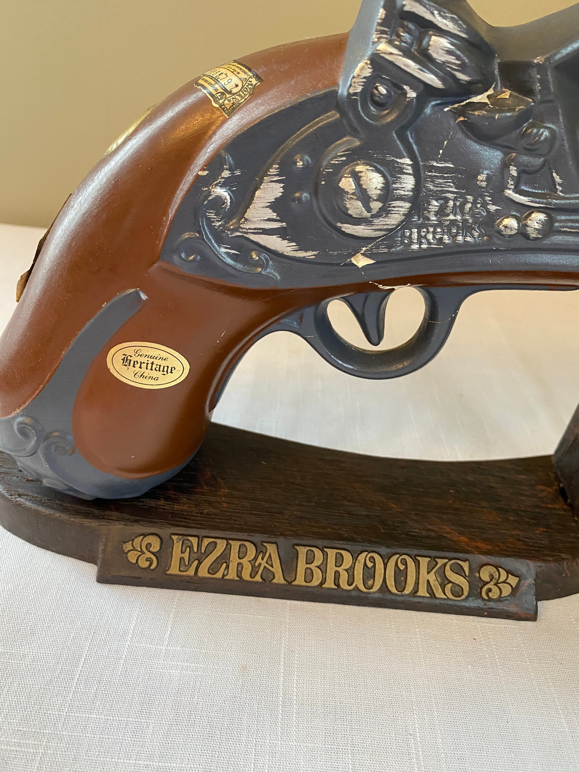 Vintage 1968 flintlock Dueling Pistol & Stand - Etsy