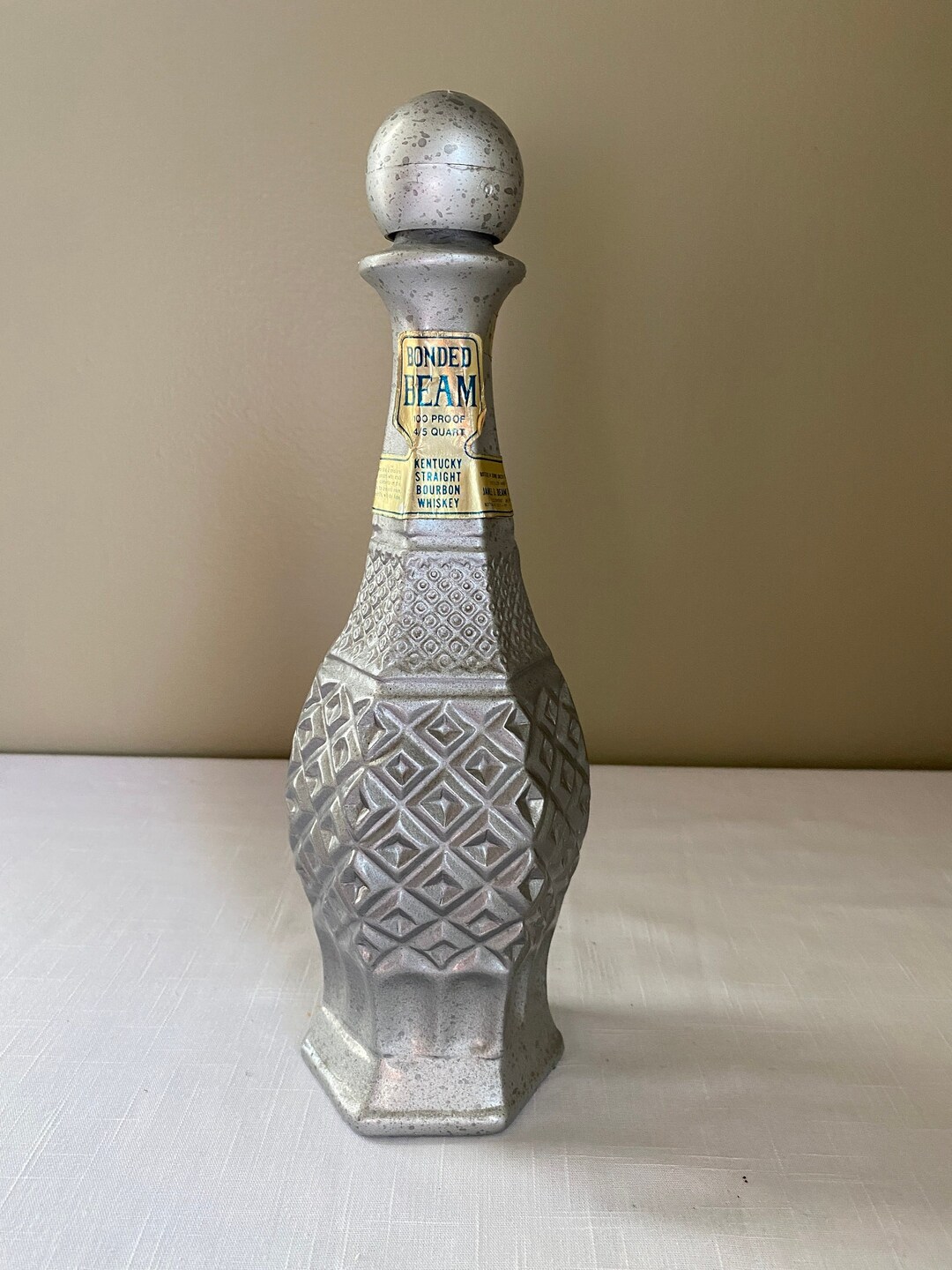 Vintage-1975 "bonded Silver" Jim Beam Decanter - Etsy