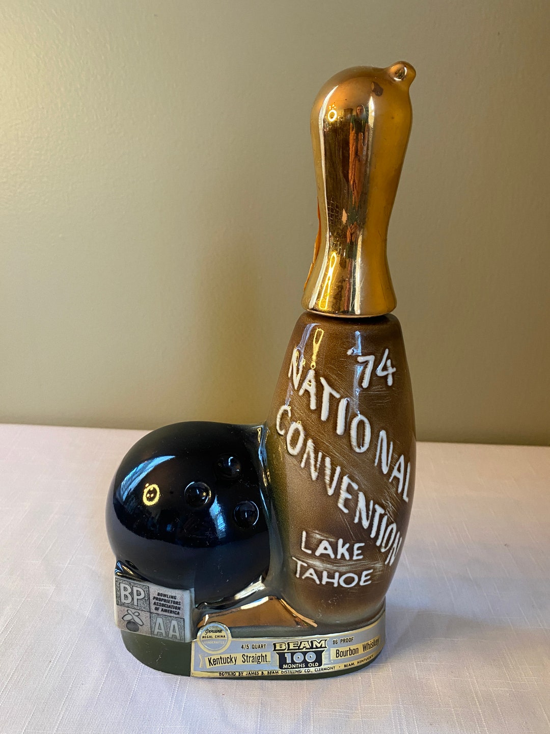 Vintage-1974 "national Bowling BPAA Convention" Jim Beam Decanter - Etsy
