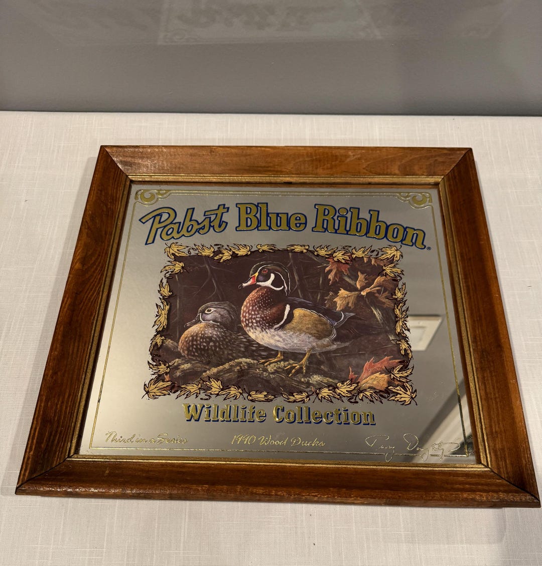Rare-1990 "wood Ducks" Pabst Blue Ribbon Wildlife Bar Advertising ...