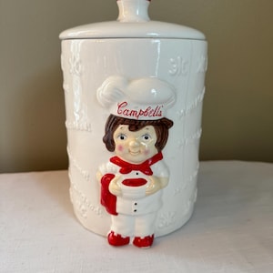 Vintage-1999 Campbell's Soup Ceramic Cookie Jar by Houston Harvest - Etsy