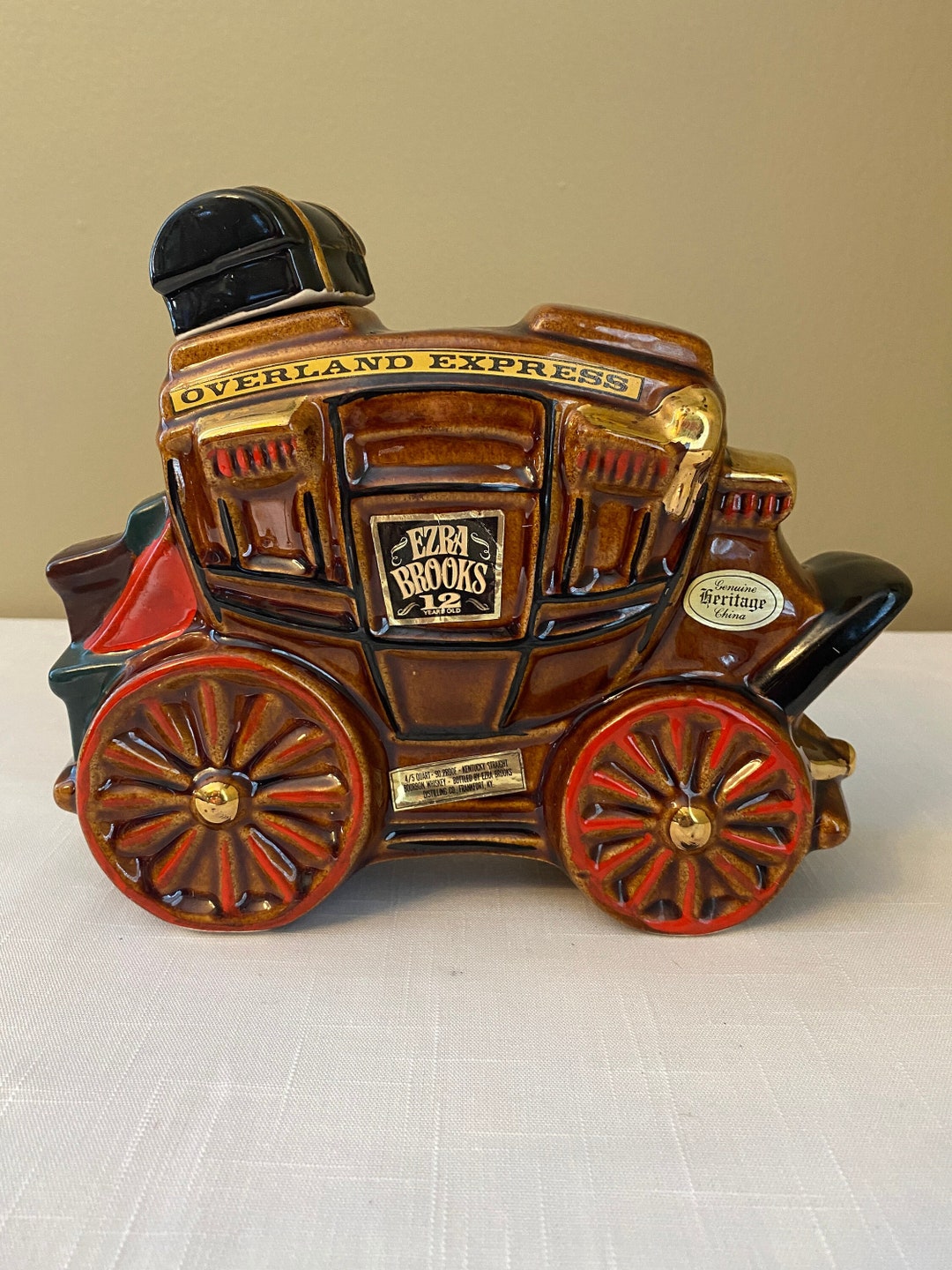 Vintage-1969 "overland Express Stagecoach" Ezra Brooks Bar Decanter - Etsy