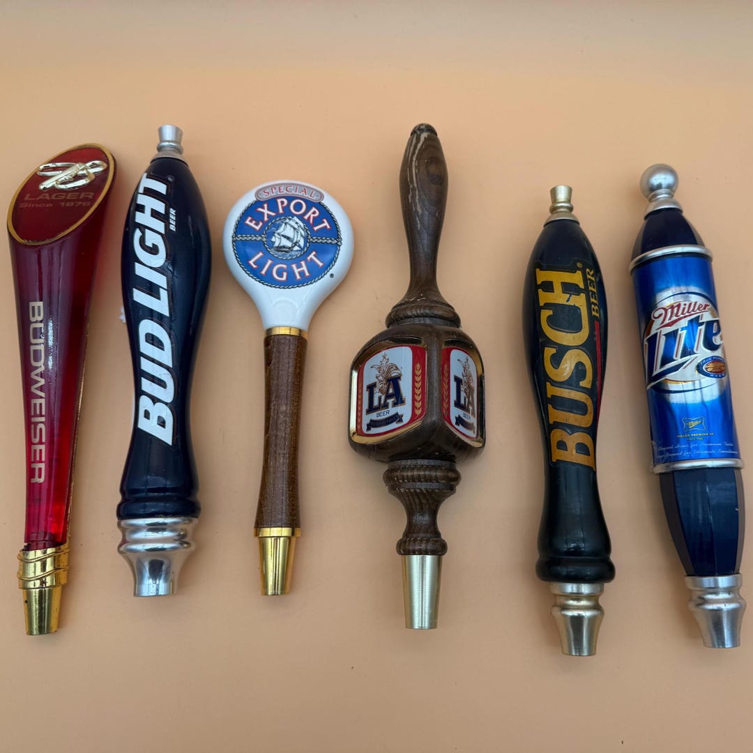 Rare-1980's Tap Handle Pulls "budweiser, Bud Light,export Light, La ...