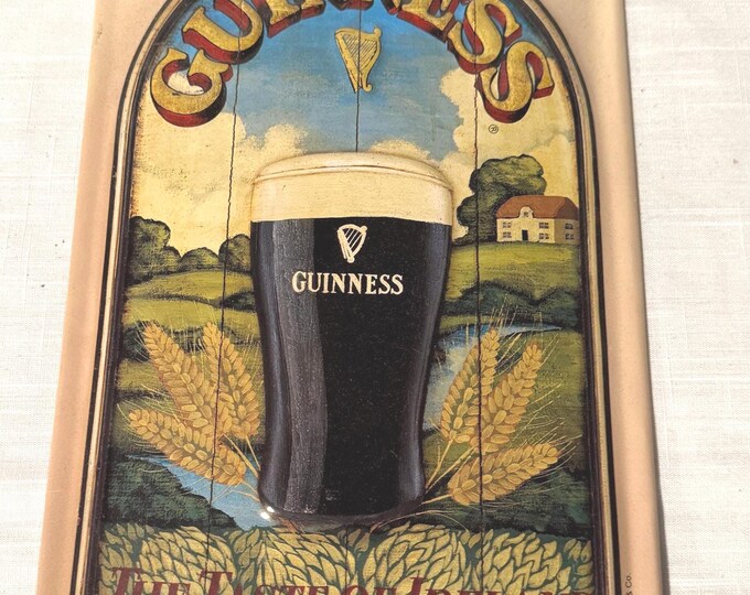 Rare-1990's "guinness" Ireland Tin Advertising Wall Bar Sign Barware - Etsy