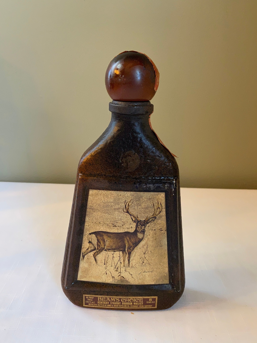 Vintage-1970's "mule Deer / Buck" Jim Beam Decanter / Flask - Etsy