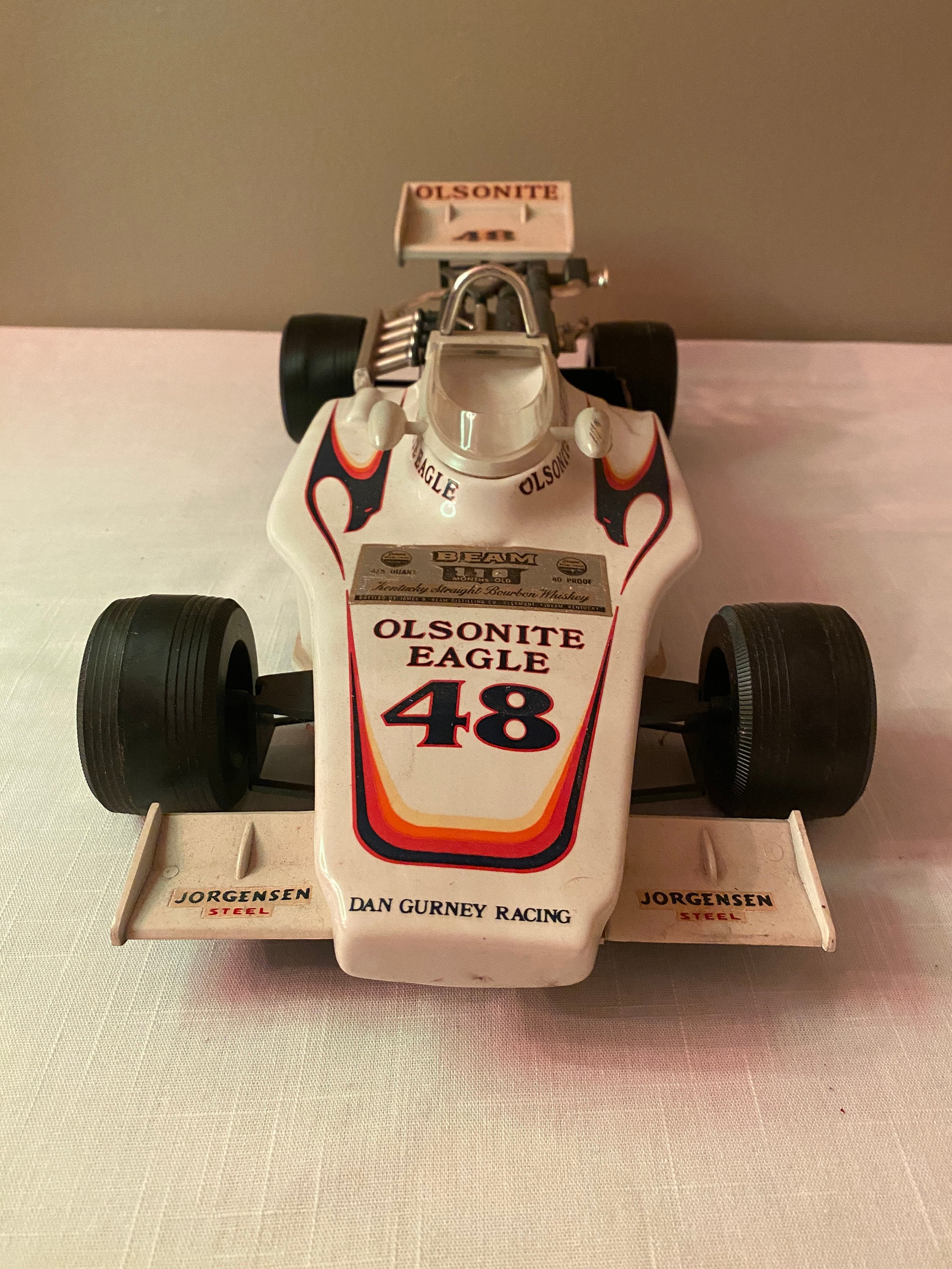 Vintage-1975 indy 500 Olsonite Eagle Bobby Unser Whiskey Car Jim Beam ...