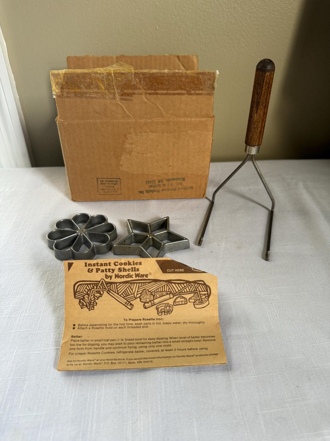 Vintage-nordic Ware Double Rosette and Timbale Iron Patty Shell Molds ...