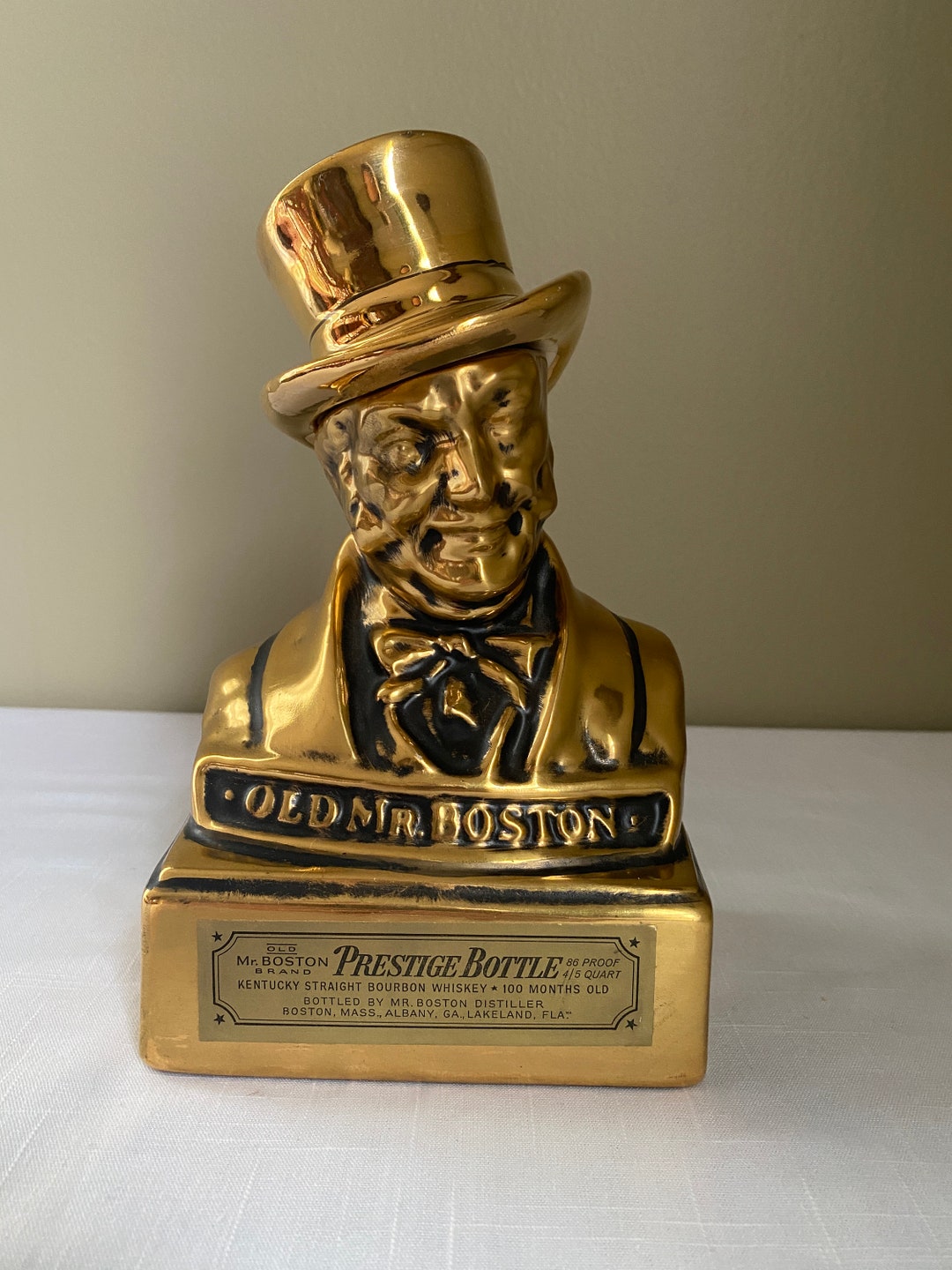 Vintage-1970 "old Mr. Boston Bust" Brand Prestige Decanter - Etsy