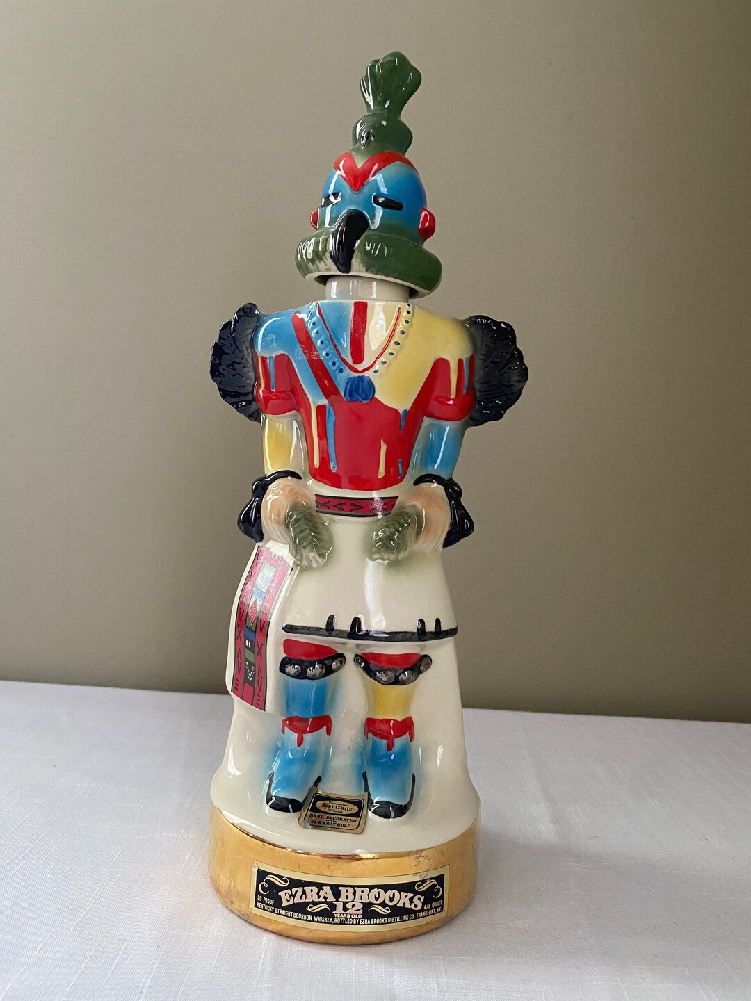 VERY RARE-1973 “hopi Indian - Kachina Hummingbird” Ezra Brooks Decanter ...