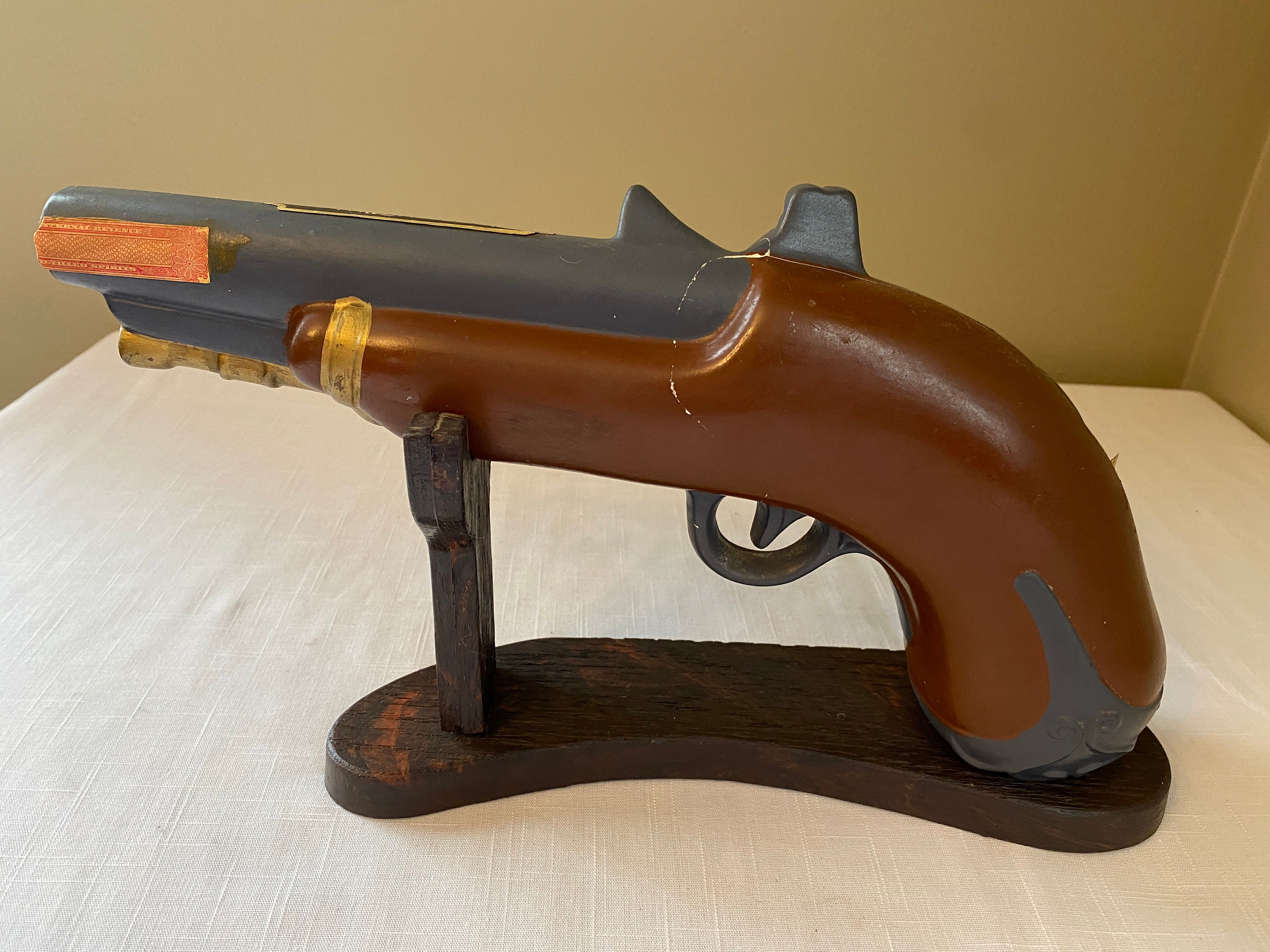 Vintage 1968 flintlock Dueling Pistol & Stand - Etsy