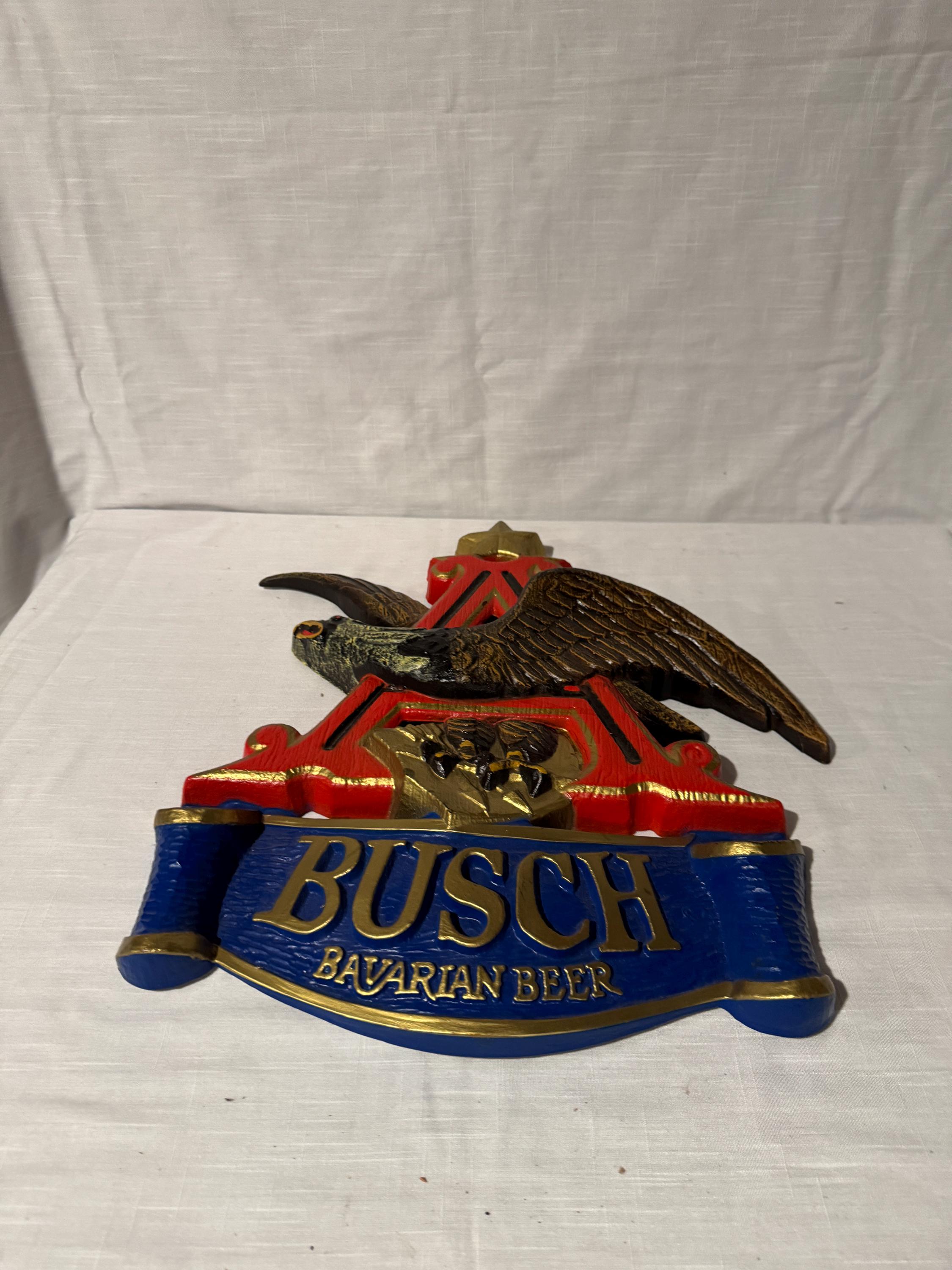 Vintage 1989 Busch Sign: 3D Flying Eagle Bar Man Cave Gift Decor - Etsy