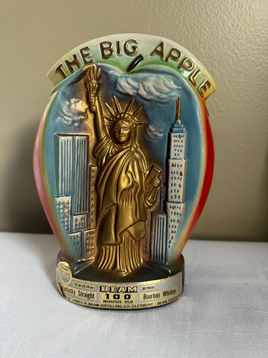 Vintage-1979 "big Apple" Statue of Liberty Jim Beam Decanter - Etsy
