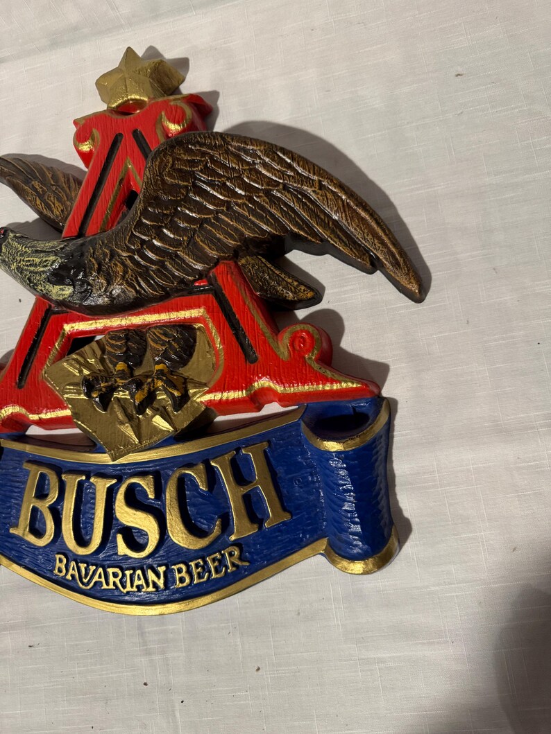 Vintage 1989 Busch Sign: 3D Flying Eagle Bar Man Cave Gift Decor - Etsy