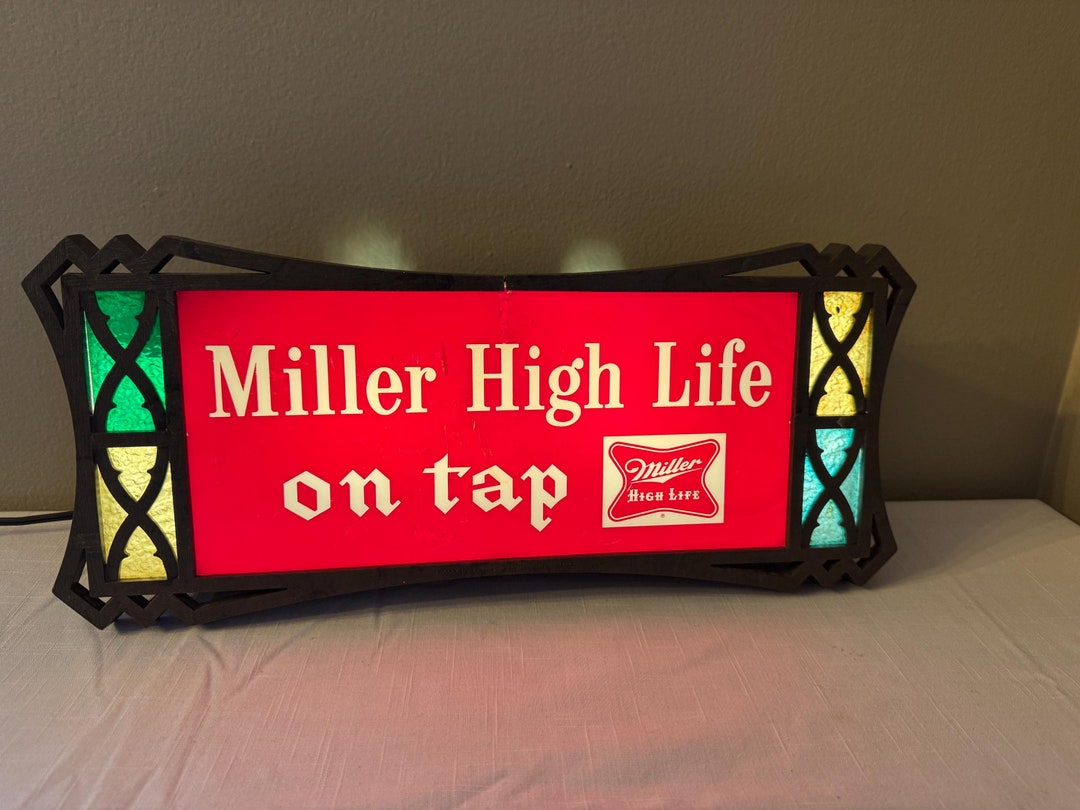 RARE-1972 Miller High Life on Tap Light up Beer Sign - Etsy