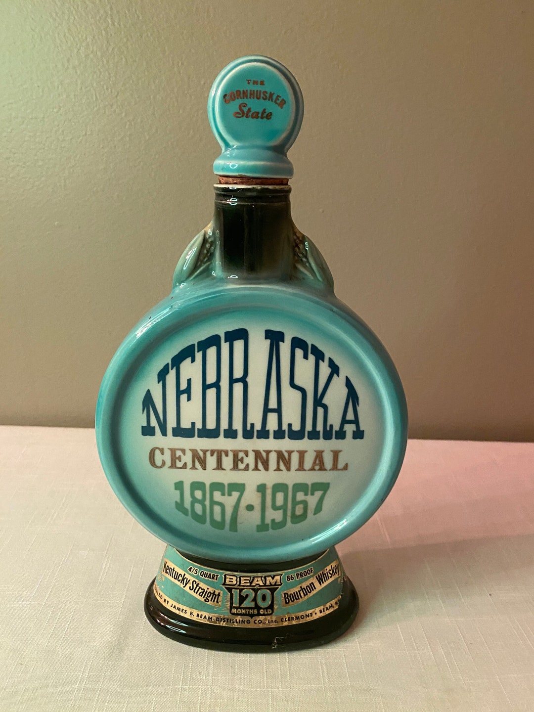 Vintage-1967 nebraska Centennial 1867-1967 Jim Beam Whiskey Decanter - Etsy