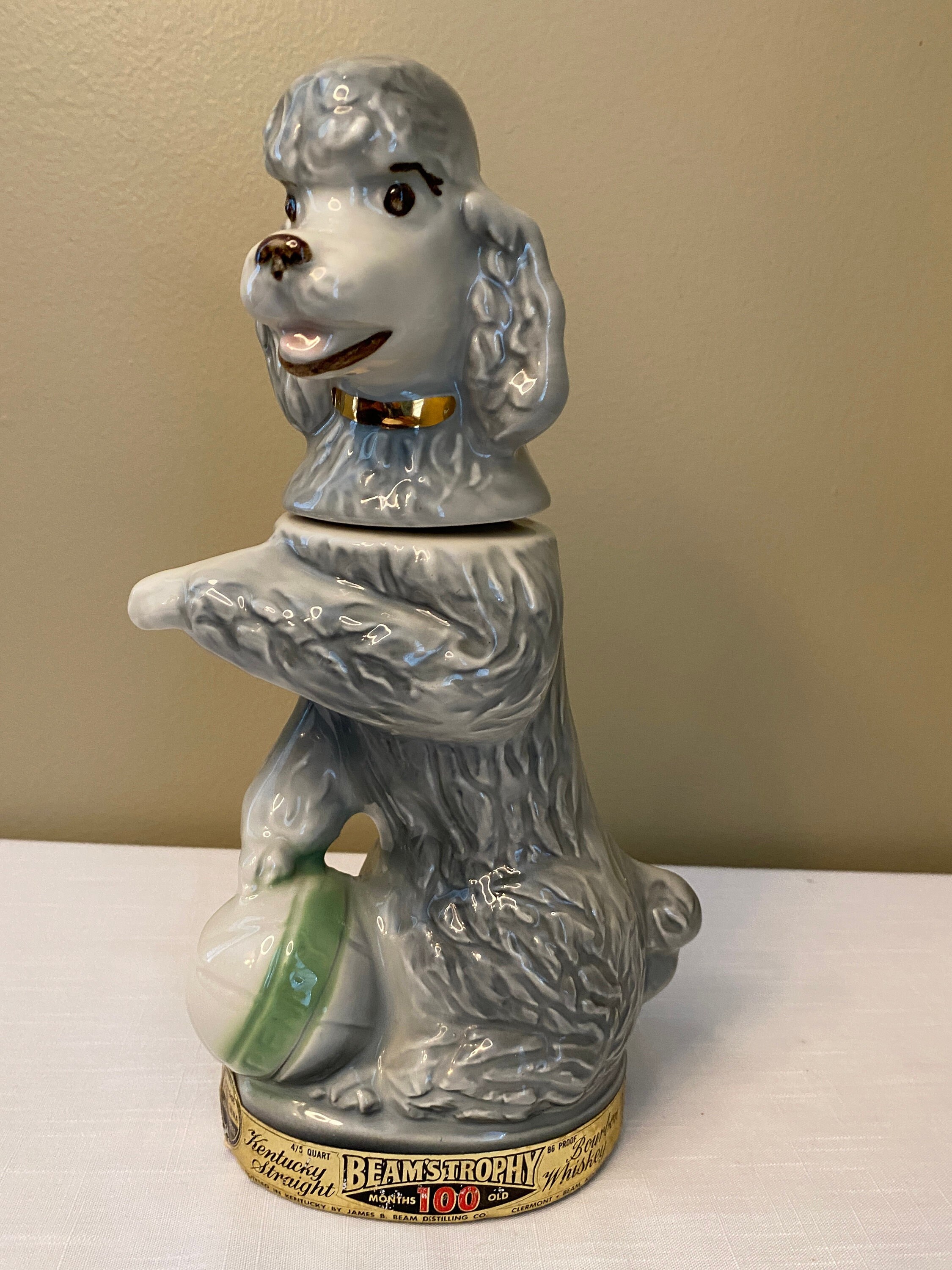 Vintage-1970 Gray penny the Poodle Jim Beam - Etsy