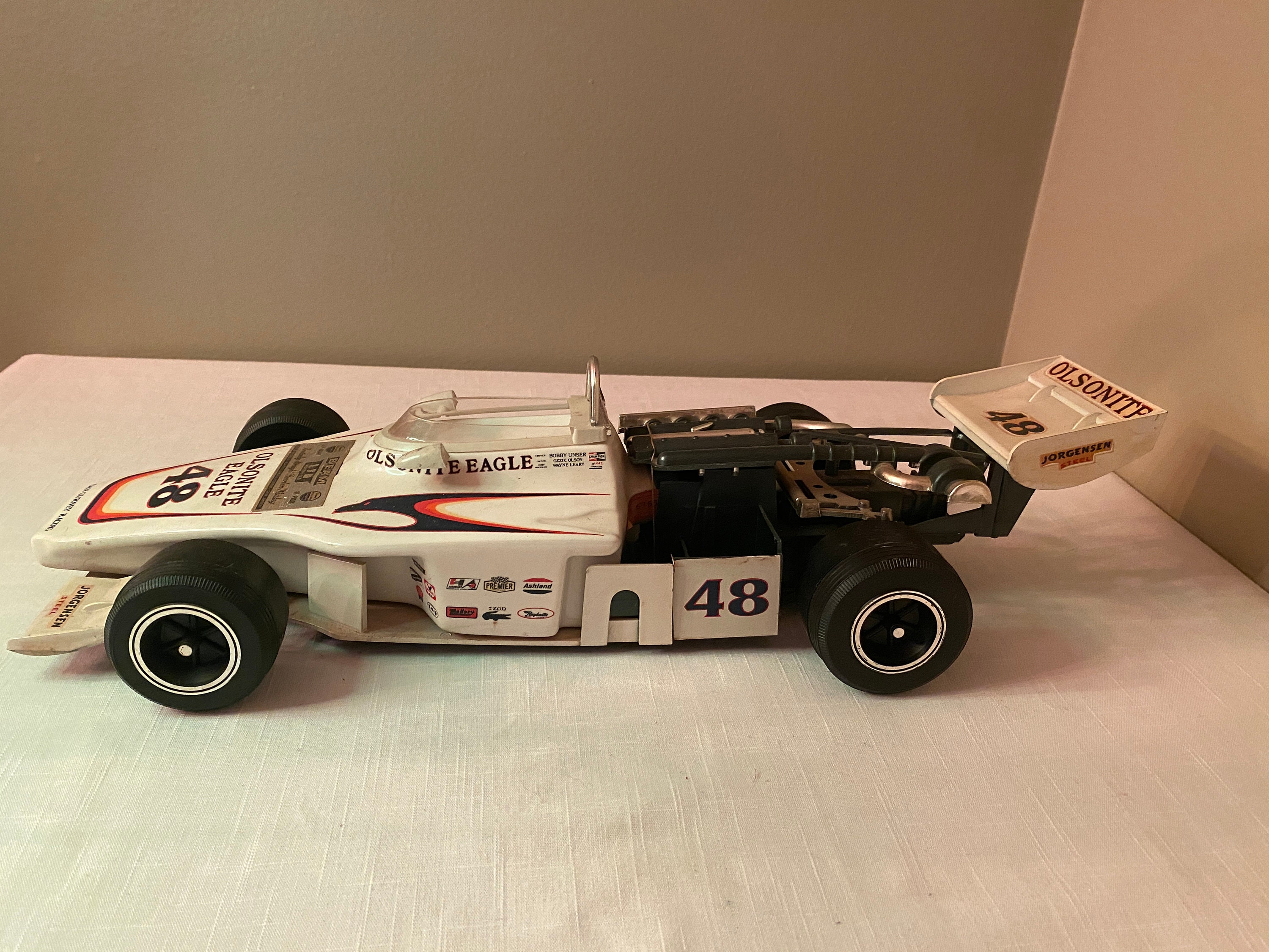 Vintage-1975 indy 500 Olsonite Eagle Bobby Unser Whiskey Car Jim Beam ...