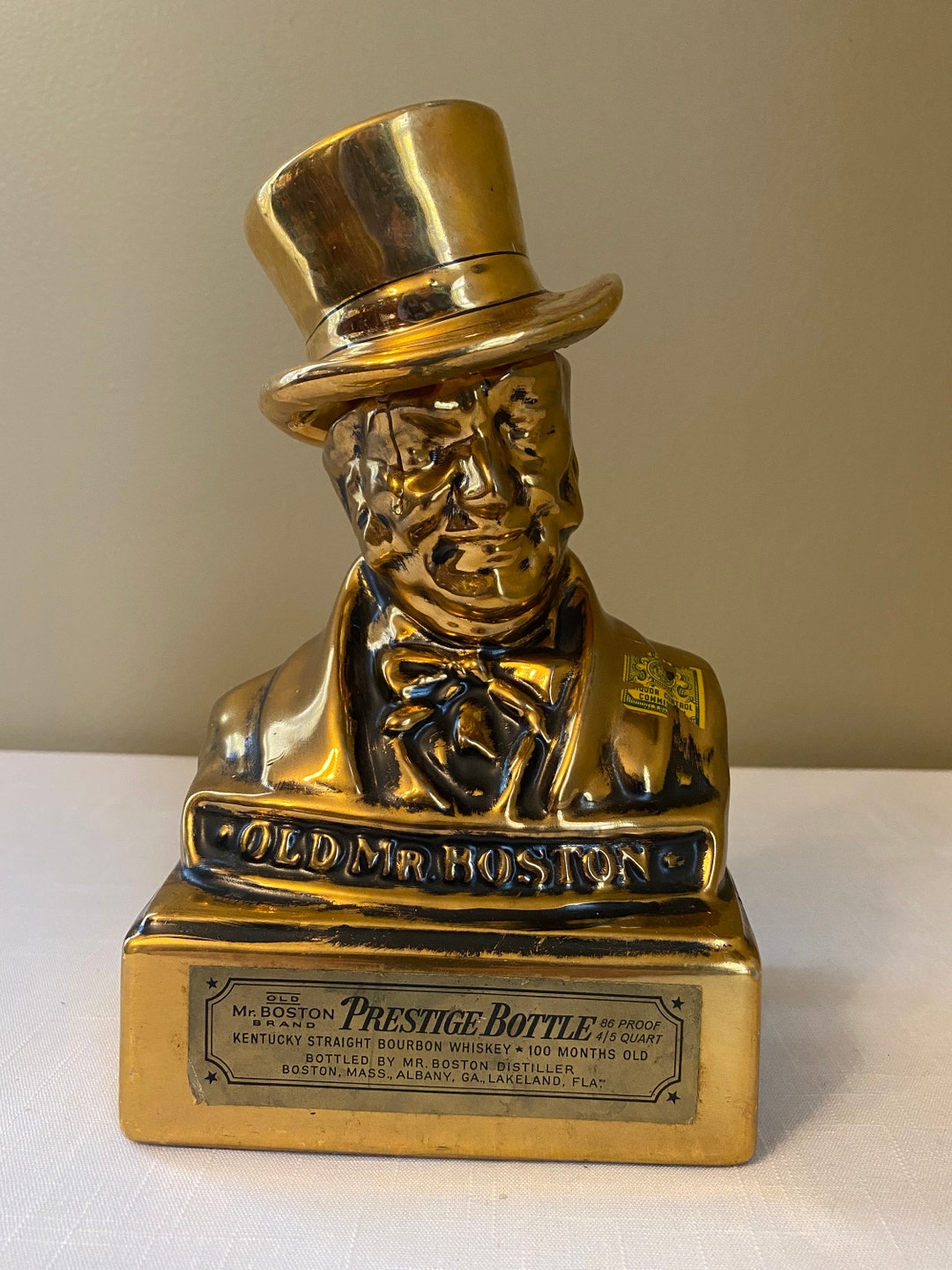 Vintage-1970 "old Mr. Boston Bust" Brand Prestige Decanter - Etsy