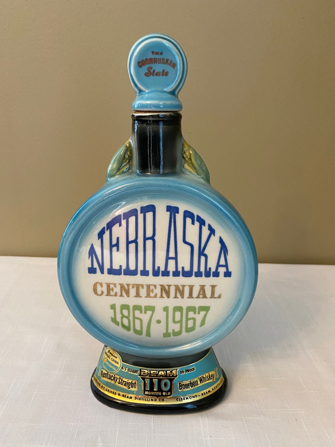 Vintage-1967 nebraska Centennial 1867-1967 Jim Beam Whiskey Decanter - Etsy
