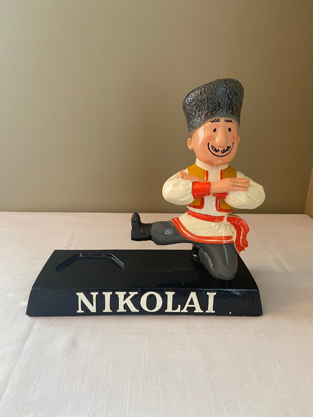 Ultra RARE 1950's nikolai Vodka Russian Chalk-ware Figure, Bar Back ...
