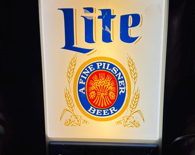 Rare-1985 Miller Lite Bar Sign Advertising Man Cave Bar Light - Etsy