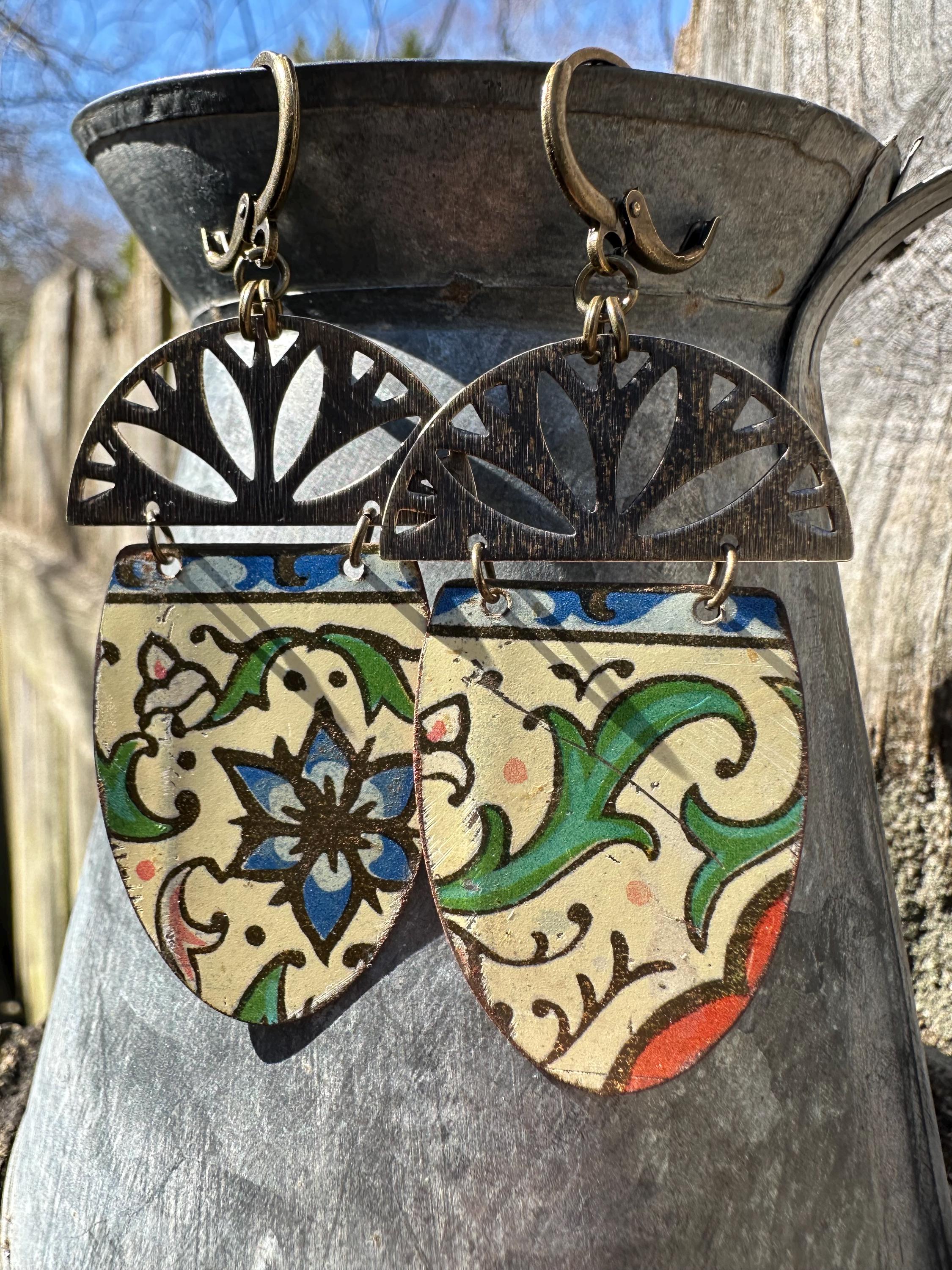 Recycled, Repurposed Tin Component and Brass - Etsy