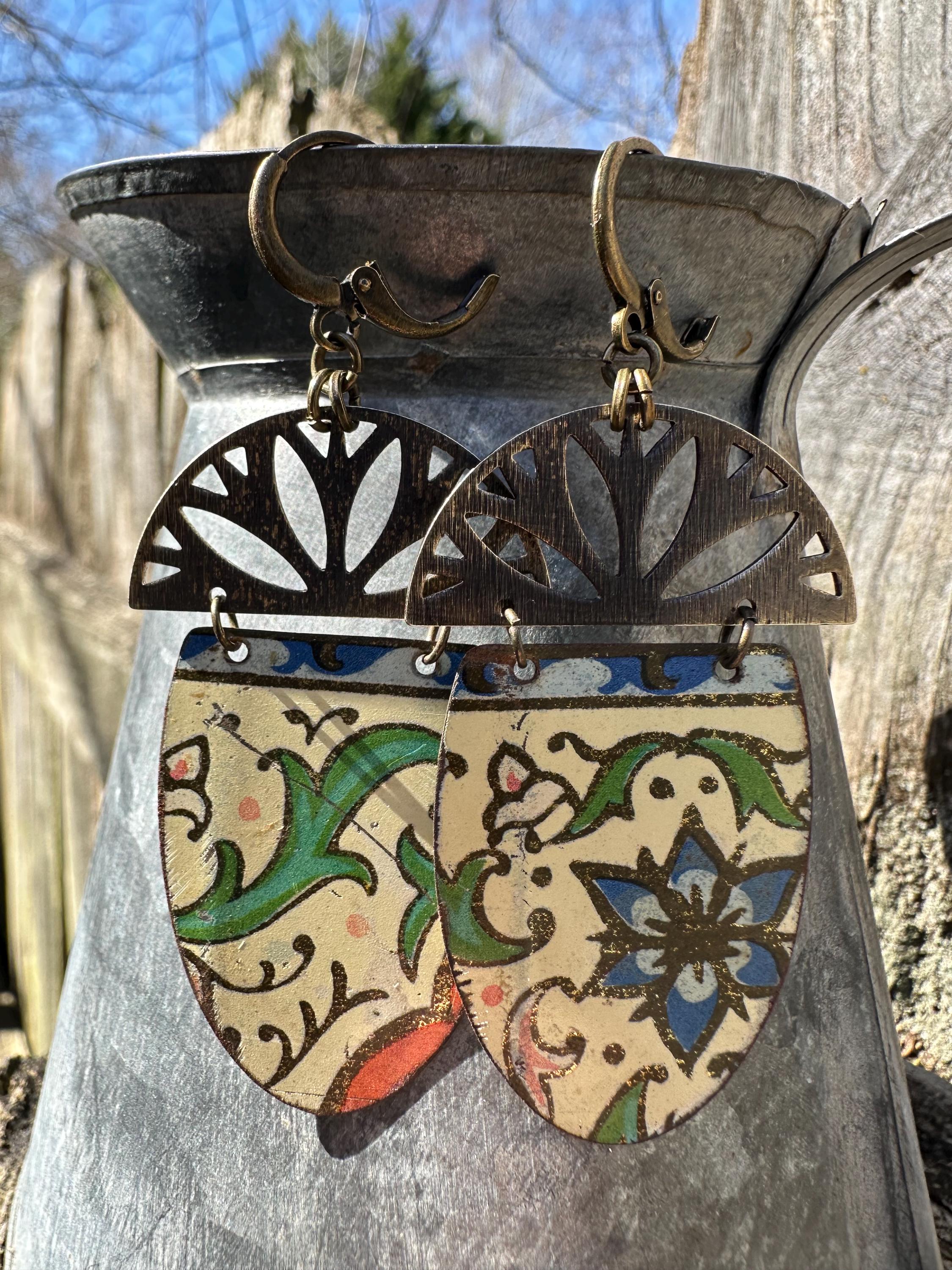 Recycled, Repurposed Tin Component and Brass - Etsy