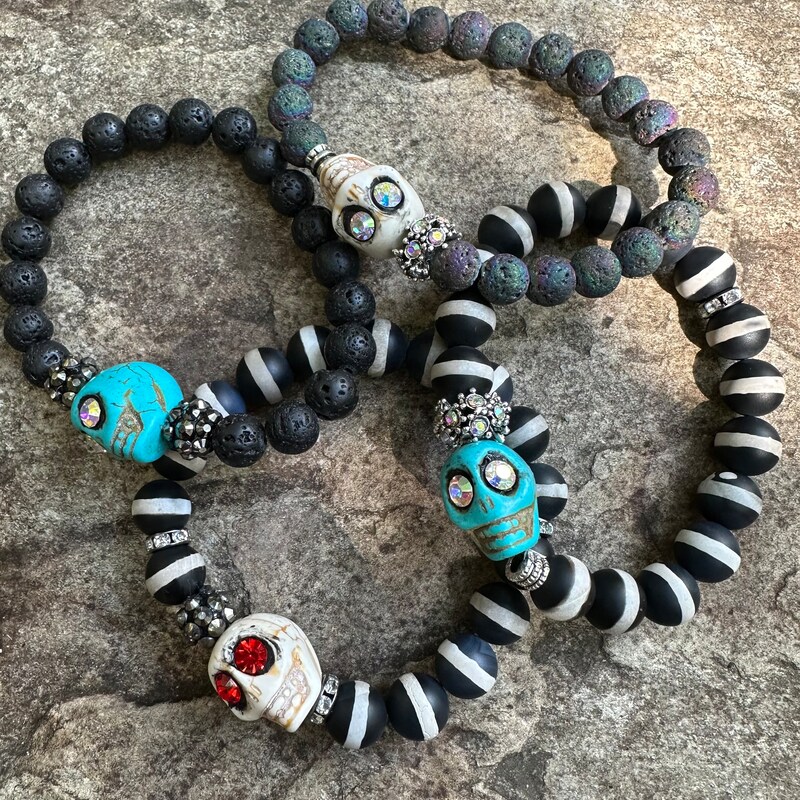 Sugar Skull Bracelet - Etsy